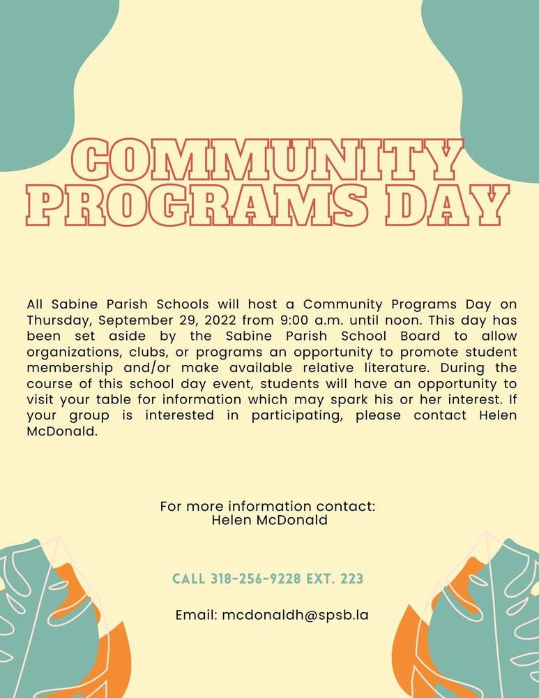 Community Services Day | Ebarb High School